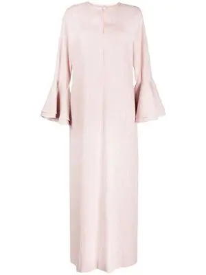 BAMBAH Linen Ruffled Kaftan Dress