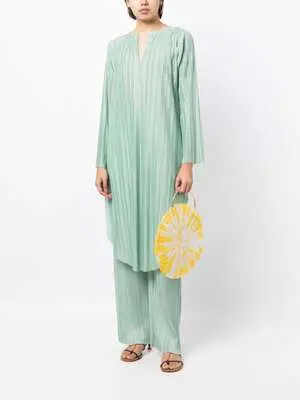 BAMBAH Plissé Trousers Set - Green