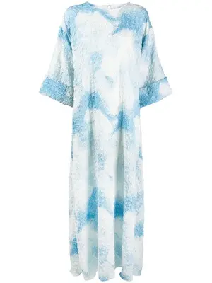 BAMBAH Cloud-print Jacquard Kaftan Dress