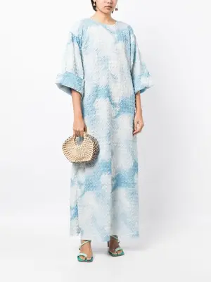 BAMBAH Cloud-print Jacquard Kaftan Dress
