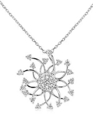 HYT JEWELRY 18kt White Gold Diamond Pendant Necklace - Silver