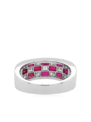 HYT JEWELRY Platinum, Diamond, And Ruby Ring