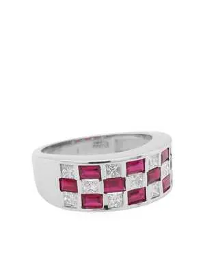 HYT JEWELRY Platinum, Diamond, And Ruby Ring
