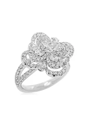 HYT JEWELRY Platinum Diamond Cocktail Ring