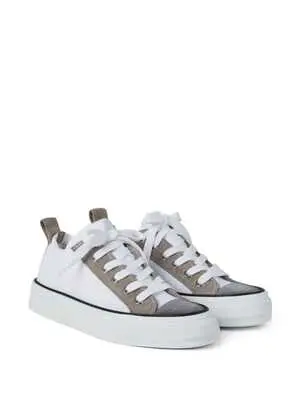 Brunello Cucinelli Monili Panelled Sneakers - White