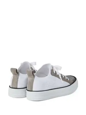 Brunello Cucinelli Monili Panelled Sneakers - White