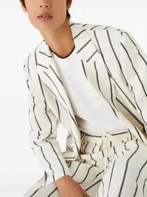 Brunello Cucinelli Striped Linen-blend Suit