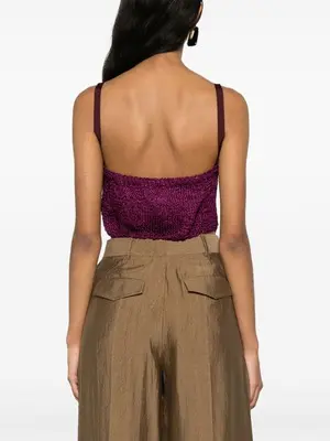 FORTE_FORTE Cropped Crochet Top