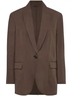 Brunello Cucinelli Single-breasted Cotton Blazer