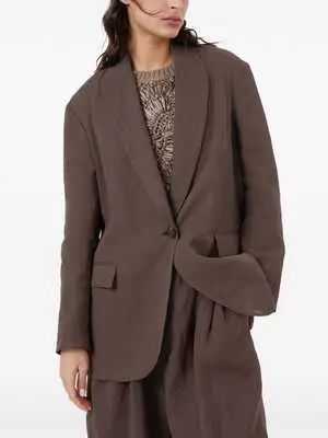 Brunello Cucinelli Single-breasted Cotton Blazer