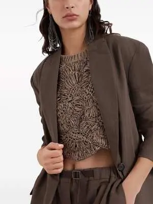 Brunello Cucinelli Single-breasted Cotton Blazer