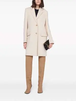 Stella McCartney Single-breasted Wool Coat - Neutrals