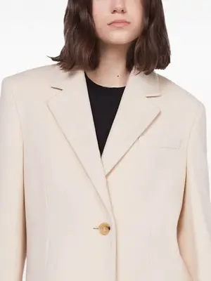 Stella McCartney Single-breasted Wool Coat - Neutrals