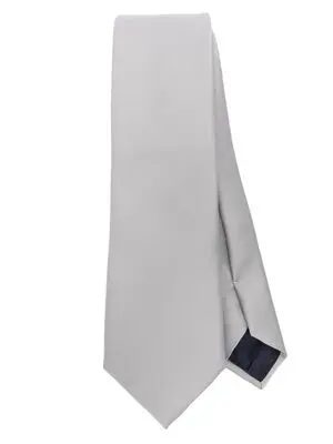 Tagliatore Tagliatore Panelled Satin Tie Grey