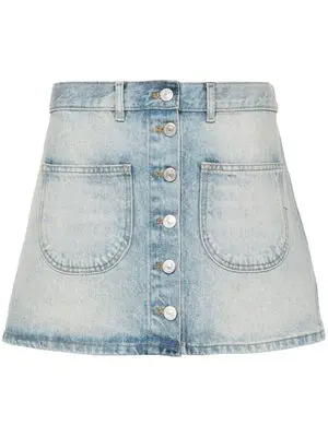 COURREGES Mini Denim Skirt - Blue
