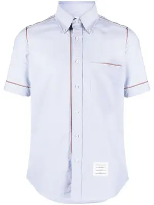 Thom Browne Rwb Stripe Cotton Shirt