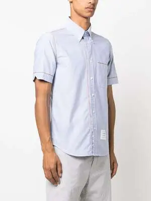 Thom Browne Rwb Stripe Cotton Shirt