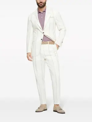 Brunello Cucinelli Cotton Polo Jumper - Purple