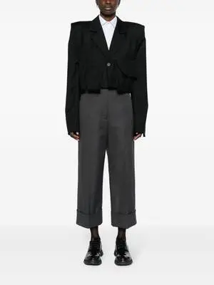 Thom Browne High-waisted Canvas Trousers - Grey