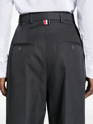 Thom Browne High-waisted Canvas Trousers - Grey