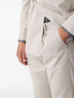 Brunello Cucinelli Striped Tailored Trousers