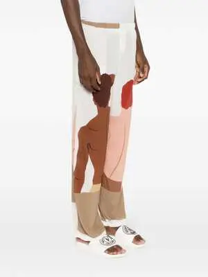 AMIR SLAMA Graphic-print Silk Shirt - Neutrals