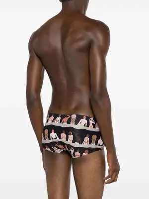 AMIR SLAMA Graphic-print Swim Trunks