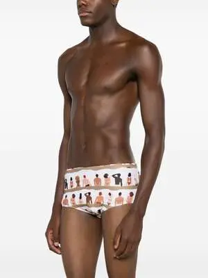 AMIR SLAMA Graphic-print Swim Shorts