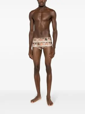 AMIR SLAMA Graphic-print Swim Trunks