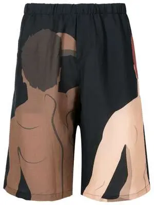 AMIR SLAMA Graphic-print Deck Shorts