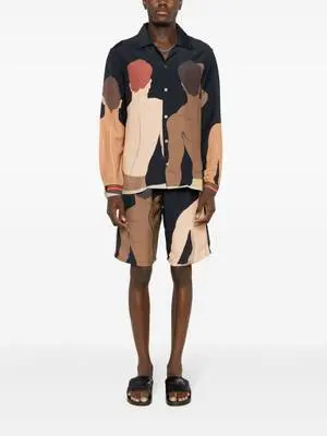AMIR SLAMA Graphic-print Deck Shorts