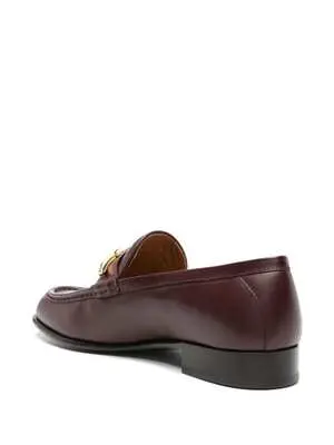 Valentino Garavani Vlogo Moon Leather Loafers - Red