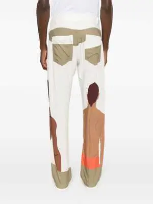 AMIR SLAMA Graphic-print Linen-blend Trousers