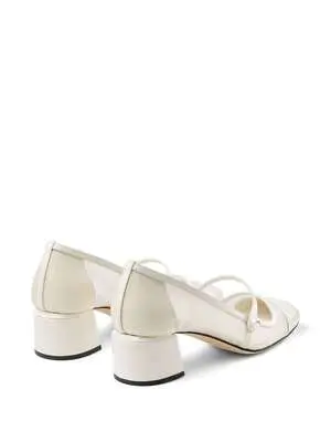 JIMMY CHOO Elisa 45 Mary Jane Pumps With Pearl Embellishment