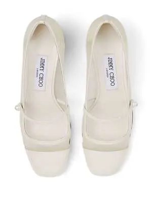 JIMMY CHOO Elisa 45 Mary Jane Pumps With Pearl Embellishment