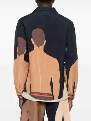 AMIR SLAMA Graphic-print Long-sleeved Shirt