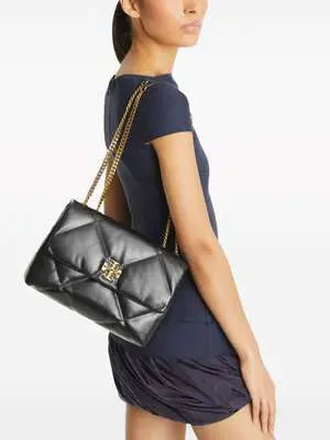 Tory Burch Kira Diamond-quilted Convertible Shoulder Bag - Black