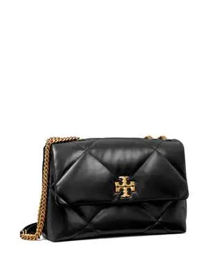 Tory Burch Kira Diamond-quilted Convertible Shoulder Bag - Black