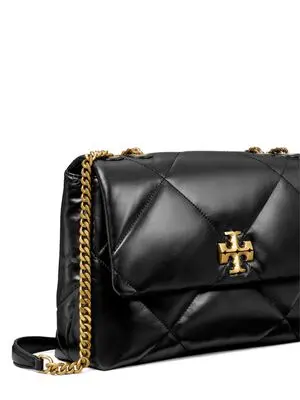 Tory Burch Kira Diamond-quilted Convertible Shoulder Bag - Black