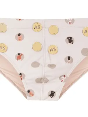 AMIR SLAMA Graphic-print Swim Shorts