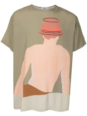 AMIR SLAMA Graphic-print Short-sleeved T-shirt