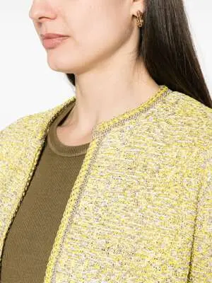 Fabiana Filippi Marl Knit Open-front Cardigan - Yellow