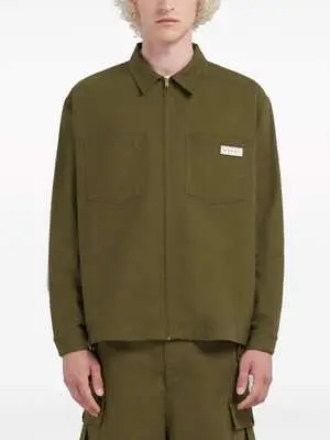 Marni Logo-patch Zip-up Shirt