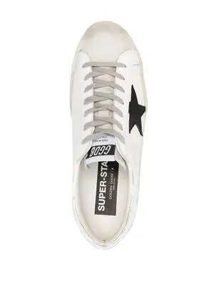 GOLDEN GOOSE Super-star Leather Trainers With Black Nubuck Star