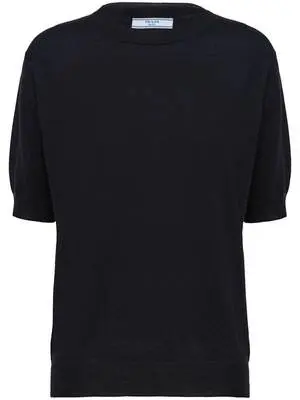 Prada Triangle-logo Cashmere Top