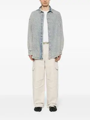 Acne Studios Monogram-jacquard Denim Shirt