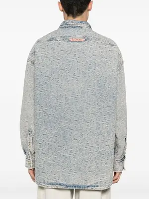 Acne Studios Monogram-jacquard Denim Shirt