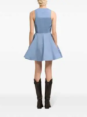 AMI Paris Sleeveless Flared Minidress - Blue