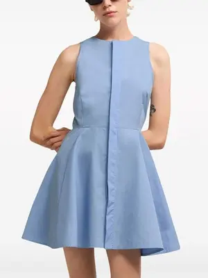AMI Paris Sleeveless Flared Minidress - Blue
