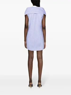 Dsquared2 Knotted-sleeves Striped Shirtdress